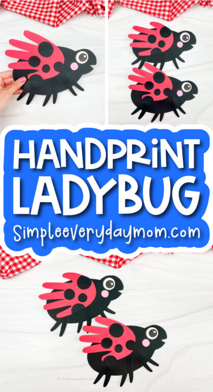 Handprint Ladybug Craft For Kids [Free Template]
