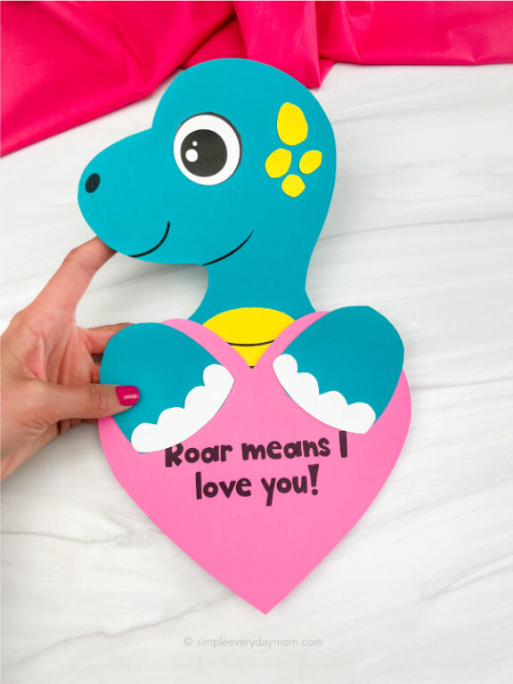 Dinosaur Mothers Day Craft For Kids [Free Template]