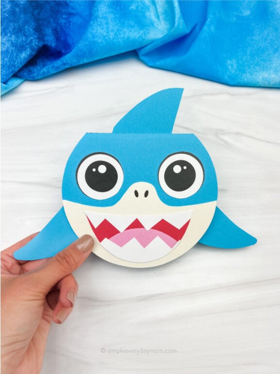 Shark Mother's Day Card Craft For Kids [Free Template]