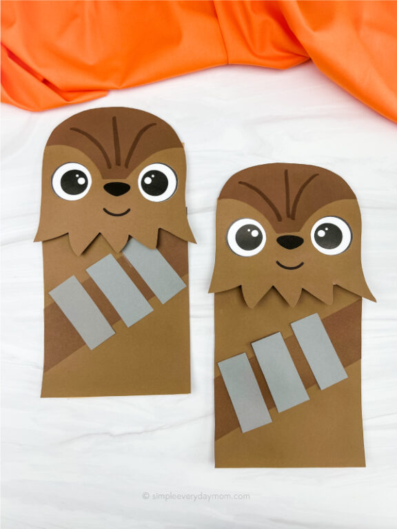 Chewbacca Paper Bag Puppet Craft [Free Template]