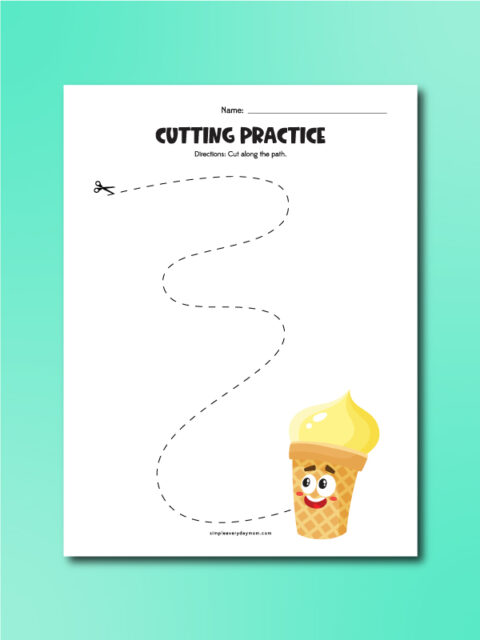 Ice Cream Cutting Activity Pages [Free Printables]