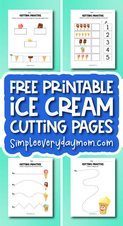 Ice Cream Cutting Activity Pages [Free Printables]