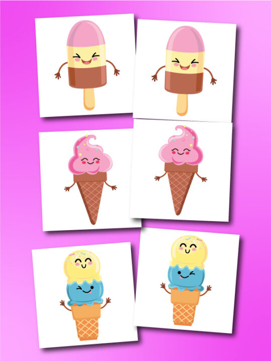 Ice Cream Matching Game Printable [Freebie]