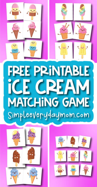 Ice Cream Matching Game Printable [Freebie]