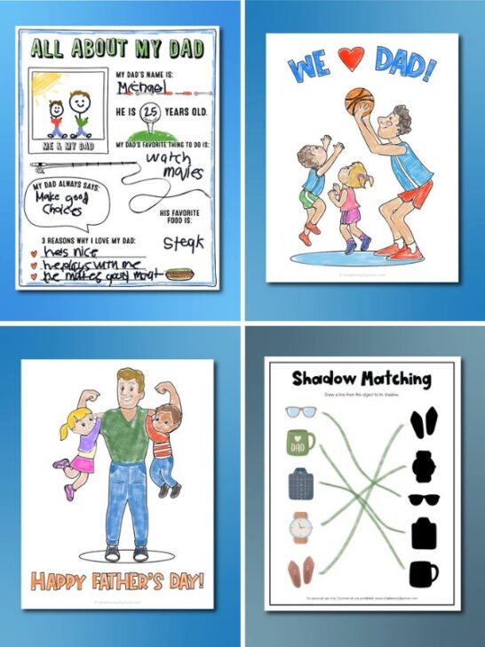 Father's Day Tie Card Craft For Kids [Free Template]