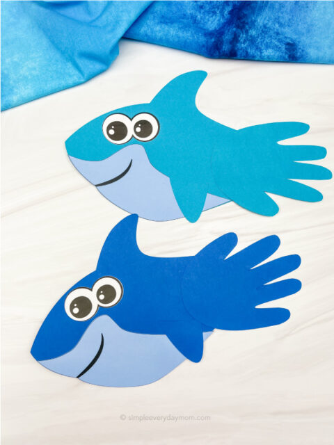 Shark Handprint Craft For Kids [Free Template]