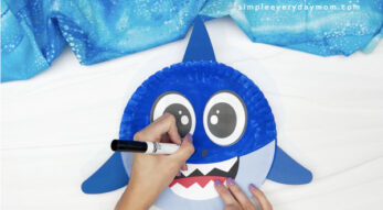 Paper Plate Shark Craft For Kids [Free Template]
