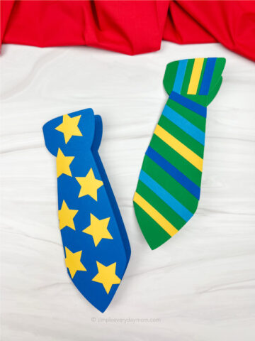 Father's Day Tie Card Craft For Kids [Free Template]