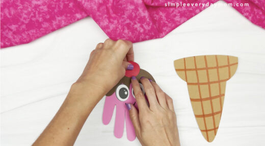 Ice Cream Handprint Craft For Kids [Free Template]