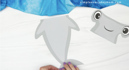 Hammerhead Shark Puppet Craft For Kids [Free Template]