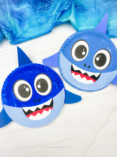 Paper Plate Shark Craft For Kids [Free Template]