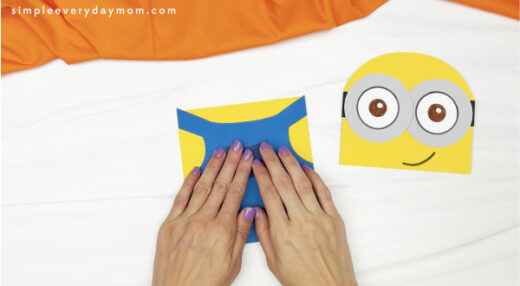 Minion Paper Bag Puppet Craft For Kids [Free Template]