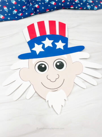 Handprint Uncle Sam Craft For Kids [Free Template]