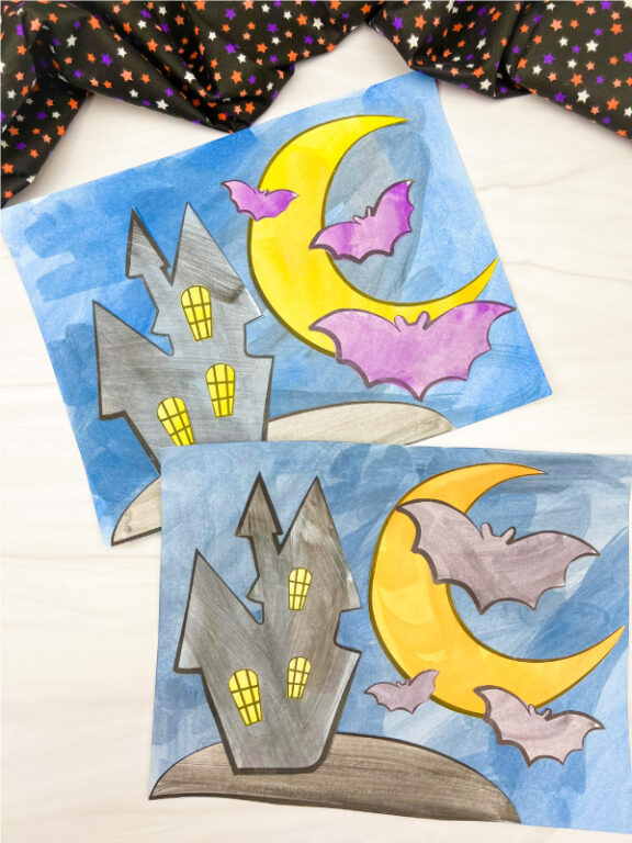 Bat Art Project For Kids [Free Printable]