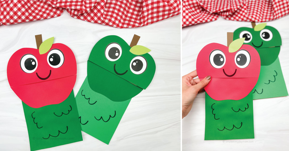 Paper Bag Apple Craft For Kids [Free Template] Story - Simple Everyday Mom