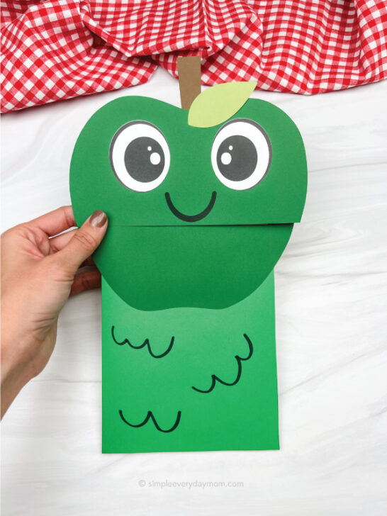 Paper Bag Apple Craft For Kids [Free Template]