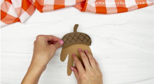 Handprint Acorn Craft For Kids [Free Template]