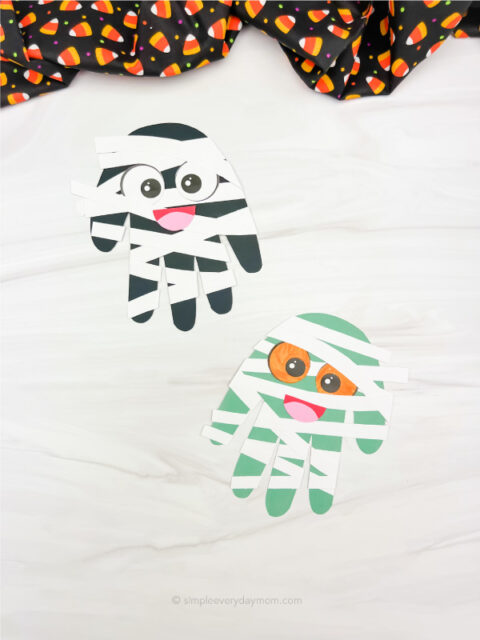 Handprint Mummy Craft For Kids [Free Template]