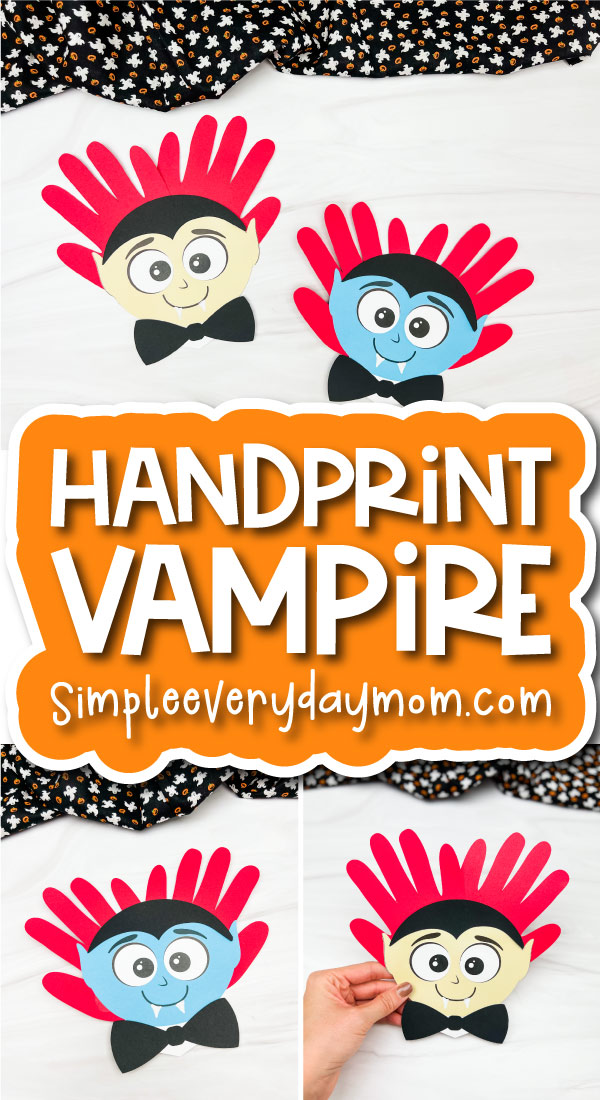Handprint Vampire Craft For Kids [Free Template]