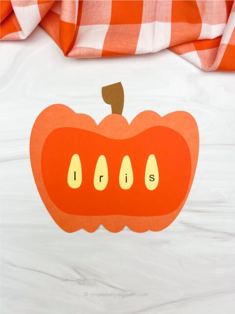 Pumpkin Name Craft For Kids [Free Template]