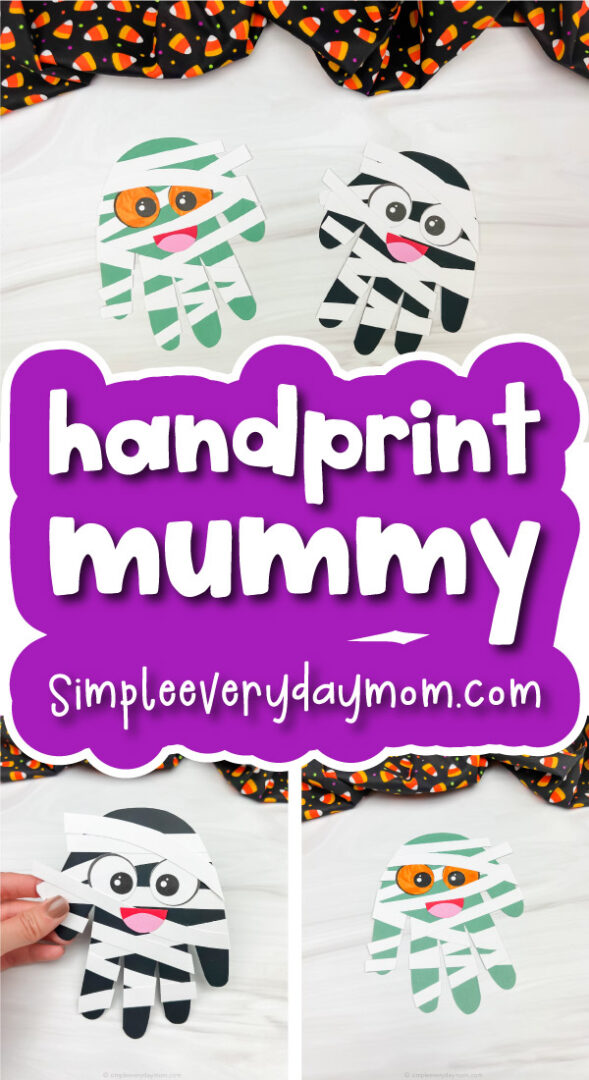 Handprint Mummy Craft For Kids [Free Template]
