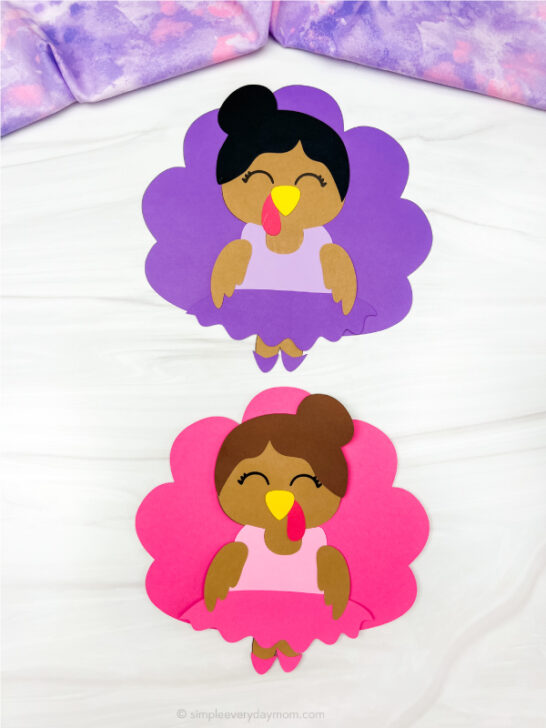 Ballerina Turkey Disguise Craft For Kids [Free Template]
