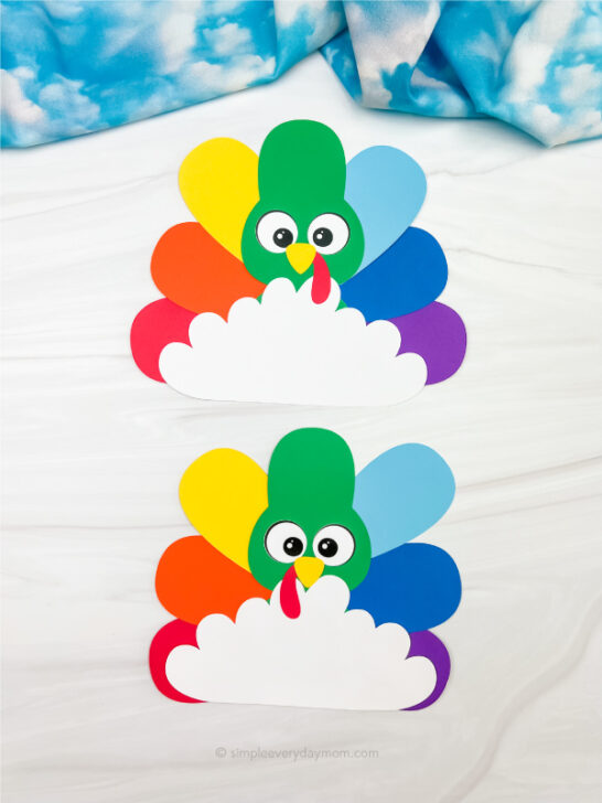 Disguise A Turkey Rainbow Craft For Kids [Free Template]
