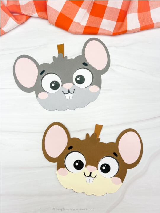 Mouse Pumpkin Craft For Kids [Free Template]