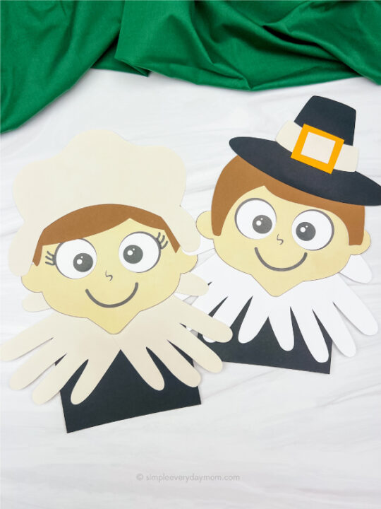 Handprint Pilgrim Craft For Kids [Free Template]