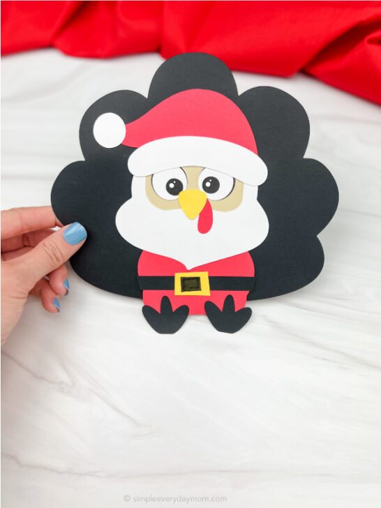 Santa Turkey Disguise Craft For Kids [Free Template]