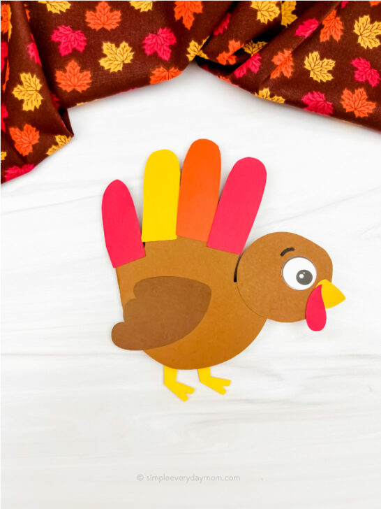 Turkey Handprint Card Craft For Kids [Free Template]
