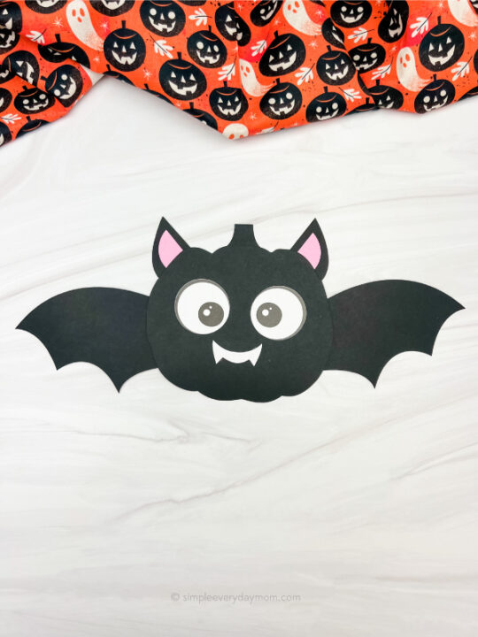 Bat Pumpkin Craft For Kids [Free Template]