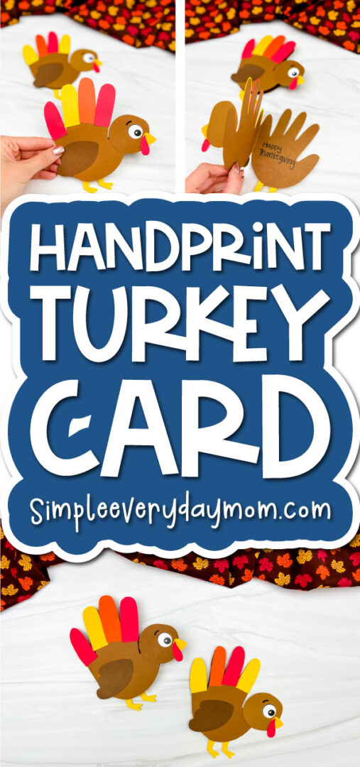 Turkey Handprint Card Craft For Kids [Free Template]