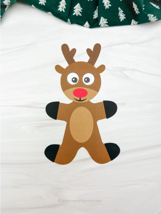 Reindeer Gingerbread Man Disguise Craft For Kids [Free Template]