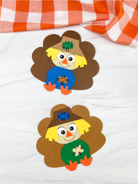 Scarecrow Turkey Disguise Craft For Kids [Free Template]