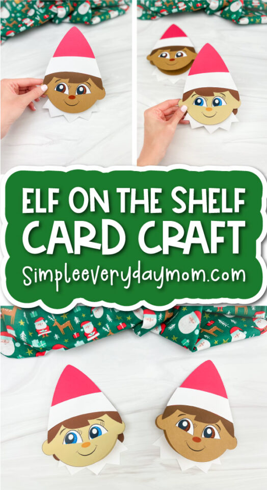 Elf On The Shelf Card Craft For Kids [Free Template]