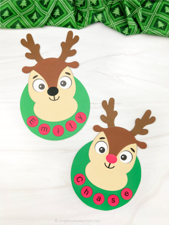 Reindeer Name Craft For Kids [Free Template]