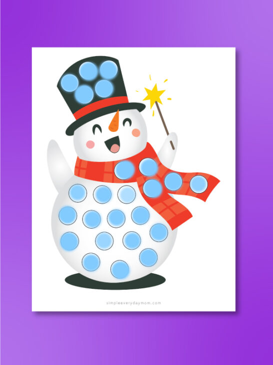 Free Snowman Do A Dot Printables For Kids