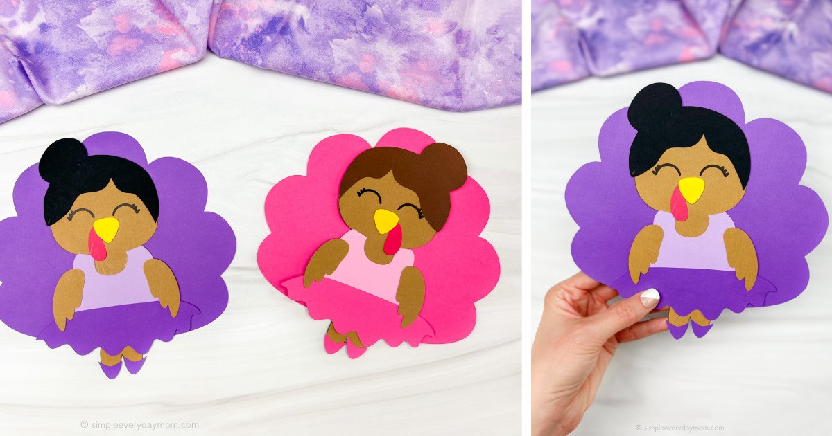 Ballerina Turkey Disguise Craft For Kids [Free Template]