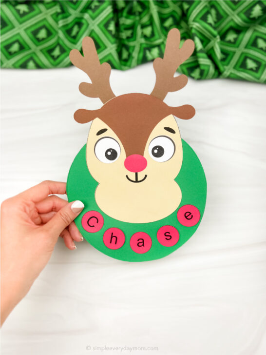 Reindeer Name Craft For Kids [Free Template]