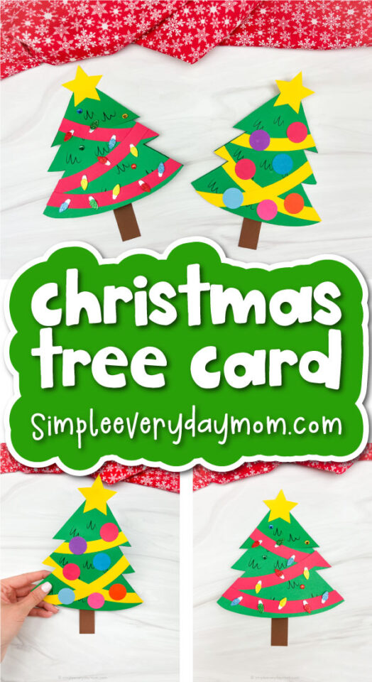 Christmas Tree Card Craft For Kids [Free Template]
