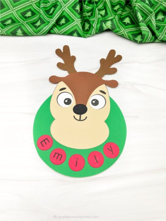 Reindeer Name Craft For Kids [Free Template]