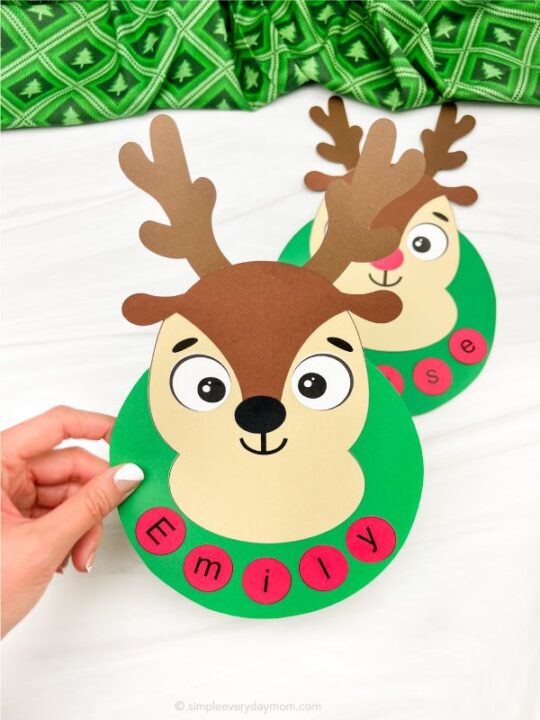 Reindeer Name Craft For Kids [Free Template]