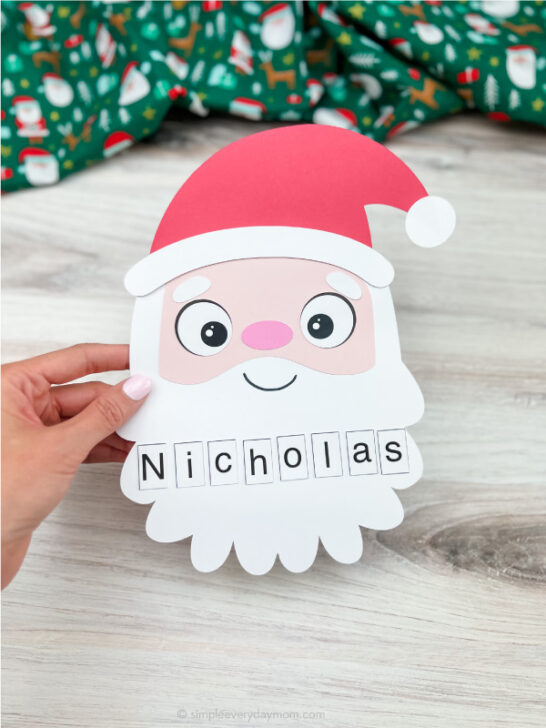 Santa Name Craft For Kids With Free Template