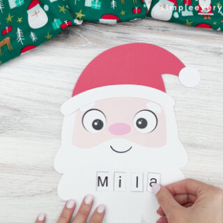 Santa Name Craft For Kids With Free Template