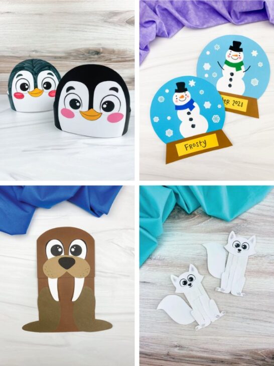 Penguin Card Craft For Kids [Free Template]