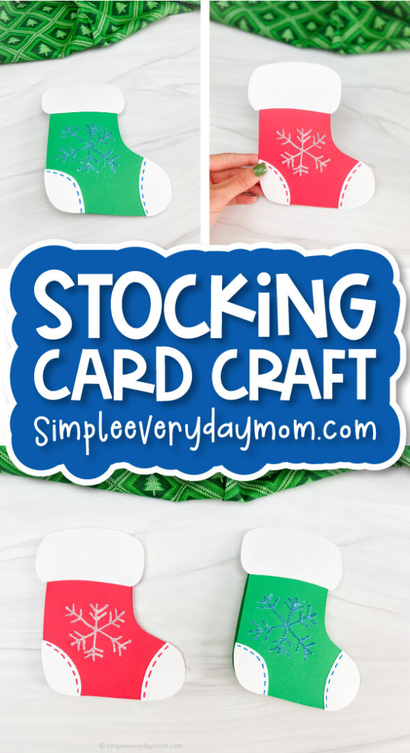 Stocking Card Craft For Kids [Free Template]