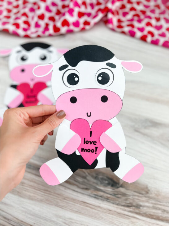 Cow Valentine Craft For Kids [Free Template]