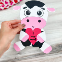 Cow Valentine Craft For Kids [Free Template]
