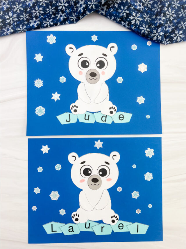 Polar Bear Name Craft For Kids [Free Template] Story - Simple Everyday Mom